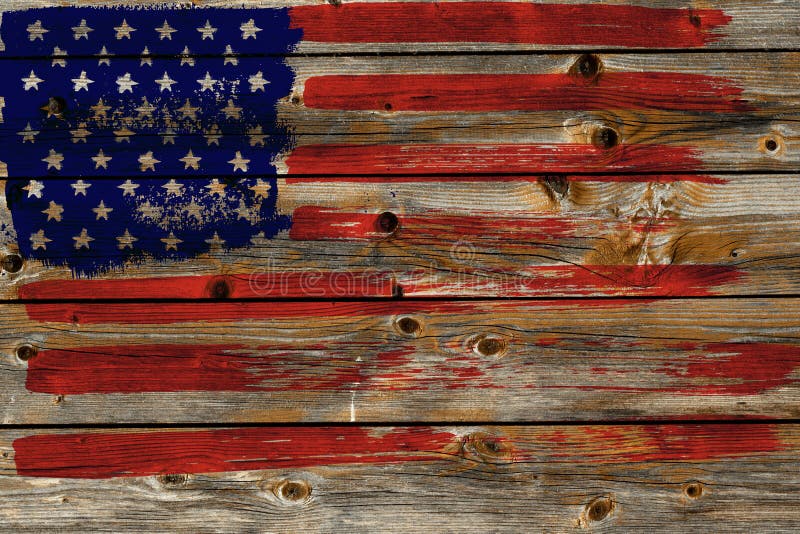 Background of the Old American Flag in Grunge Style Stock Photo - Image ...