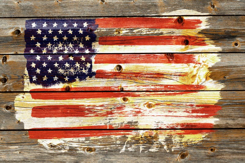 Background of the Old American Flag in Grunge Style Stock Photo - Image ...