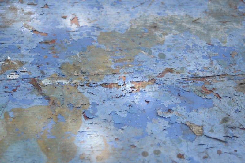 Background of the Old Blue Paint Stock Image - Image of plank, closeup ...