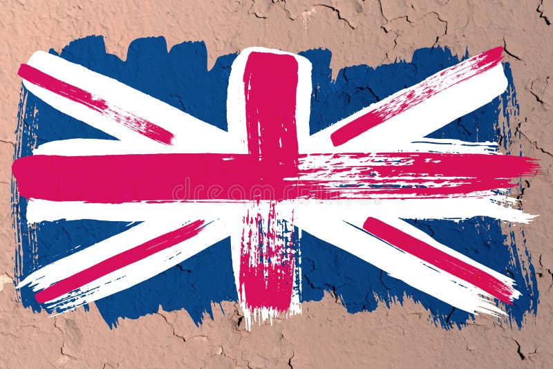 Background from Old British Flag in Grunge Style Stock Image - Image of ...