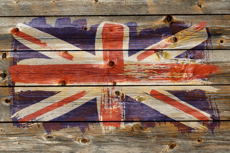 Background from Old British Flag in Grunge Style Stock Image - Image of ...