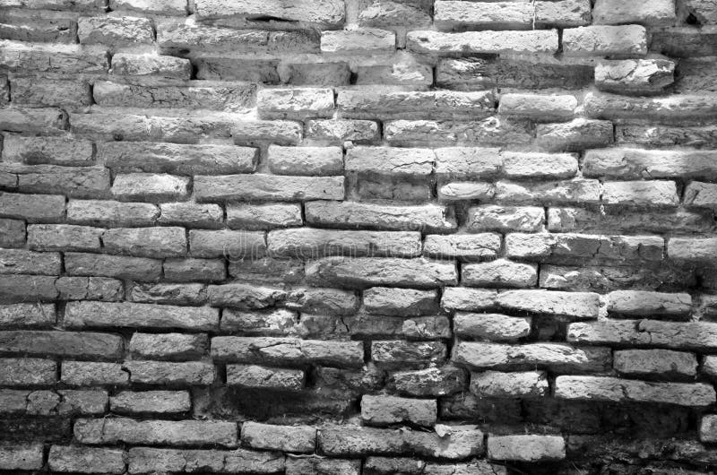 Background of Old Broken Brick Wall Texture Stock Photo - Image of ...