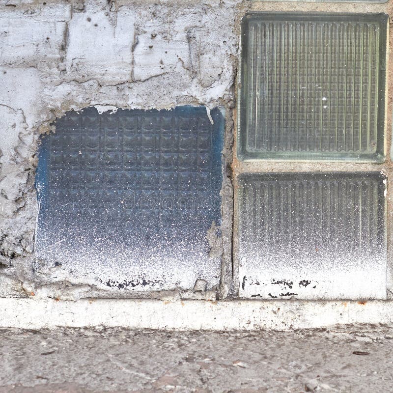 Background of Old Broken Square Windows, Glass Tiles Stock Photo ...