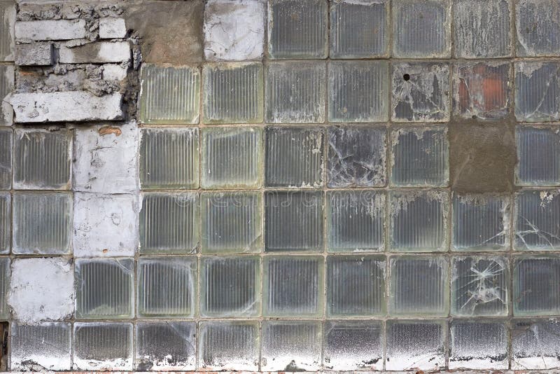 Background of Old Broken Square Windows, Glass Tiles Stock Image ...