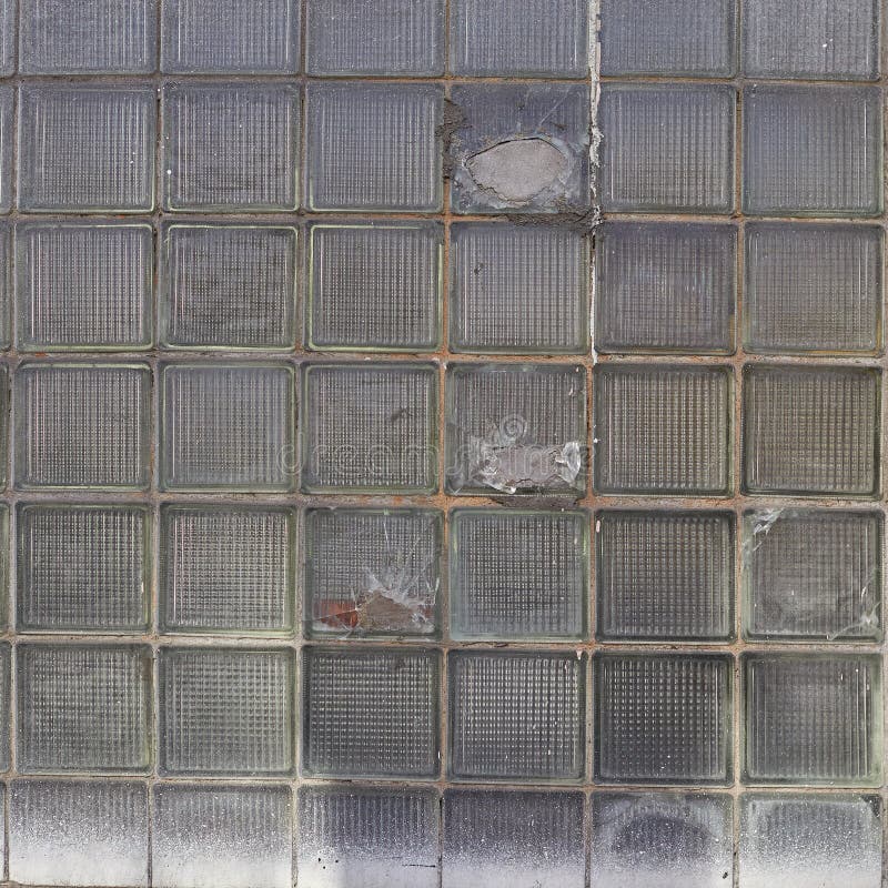 Background of Old Broken Square Windows, Glass Tiles Stock Photo ...