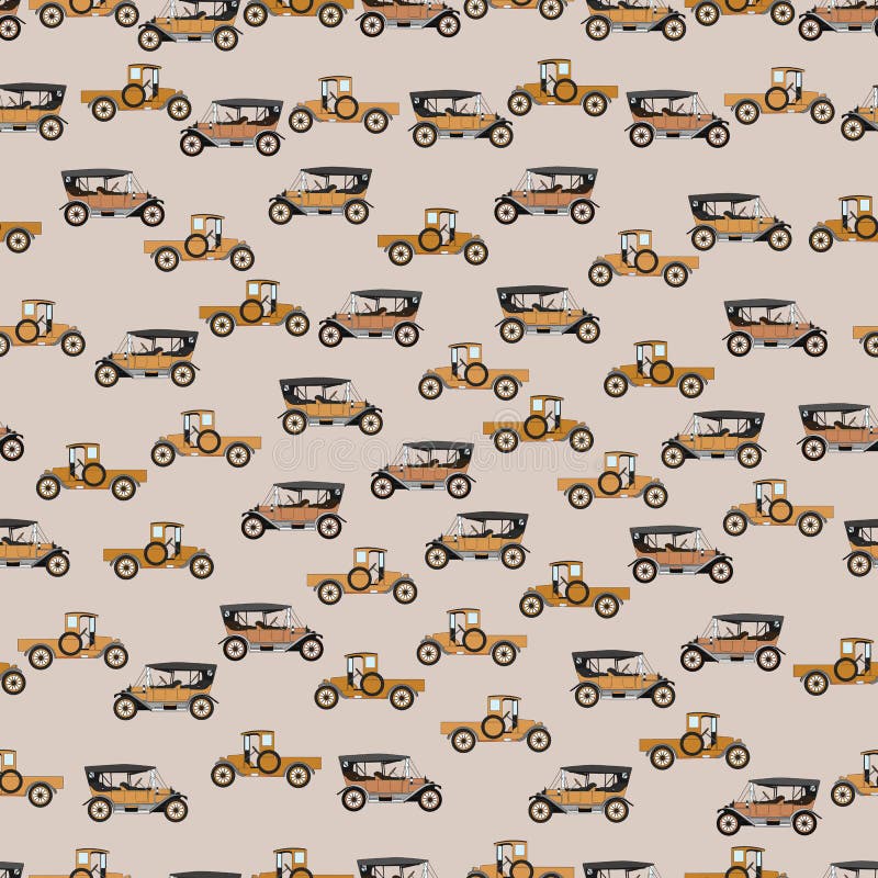 Background Old Cartoon Retro Car. Stock Vector - Illustration of ...