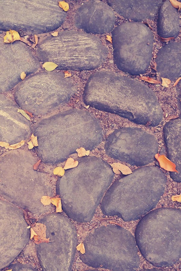 Background of the Old Cobblestone Path, Surface Texture of Large Rocks ...