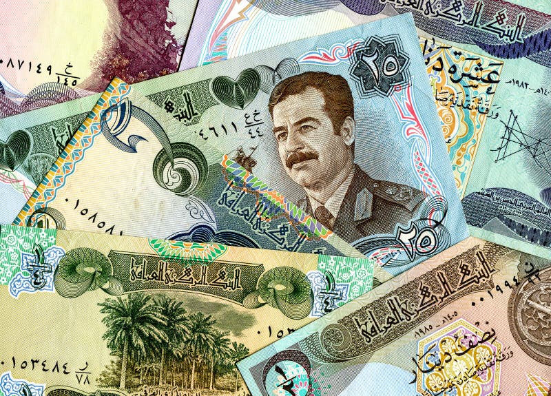Background from Old Different Banknotes of Iraq Stock Photo - Image of ...