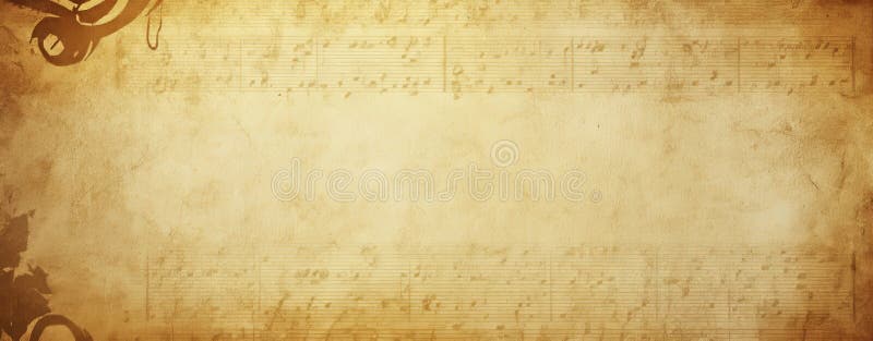 A Background of Old-fashioned Musical Notes Decorated with Ornate ...
