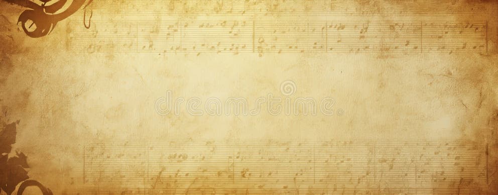 A Background of Old-fashioned Musical Notes Decorated with Ornate ...