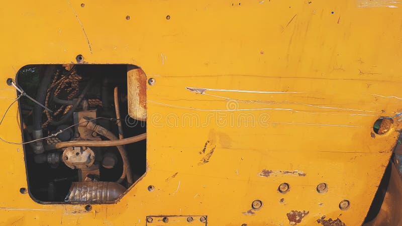 Background of Old Grungy Yellow Machine Power System Stock Image ...