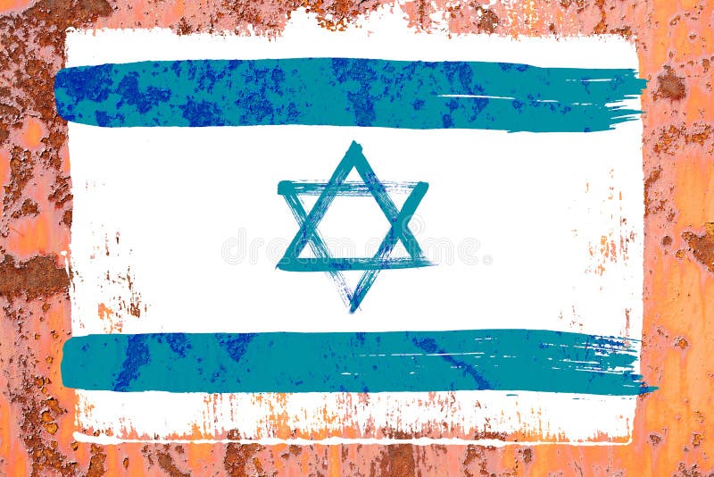 Background from Old Israeli Flag in Grunge Style Stock Photo - Image of ...