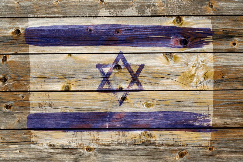Background from Old Israeli Flag in Grunge Style Stock Image - Image of ...
