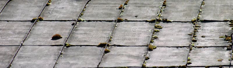 Background from an Old Metal Rectangular Mossy Roof Stock Image - Image ...