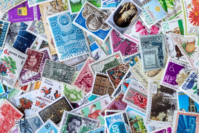 289 Old Postage Stamps Different Countries Stock Photos - Free ...