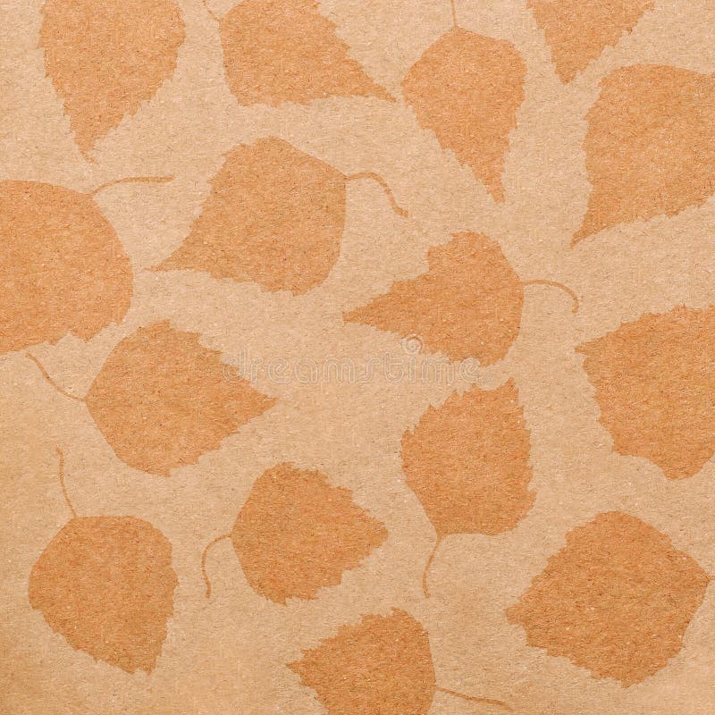 Background of Old Paper with Imprints of Leaves Stock Photo - Image of ...