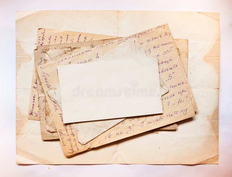 Background with Old Papers and Letters Stock Photo - Image of pattern ...