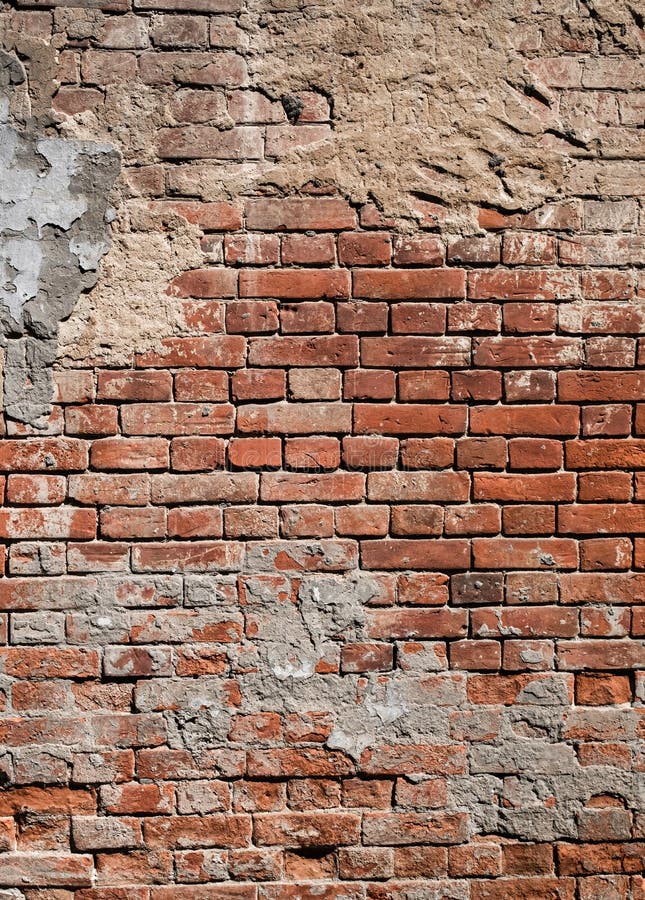 Background of Old Red Aged Abstract Brick Wall Stock Photo - Image of ...