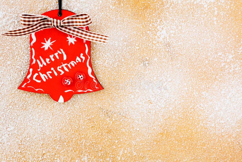 Background with an Old Red Bell Stock Image - Image of december, space ...