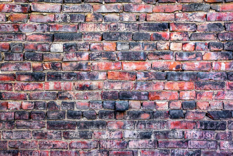 The old red brick wall stock photo. Image of concrete - 166881902