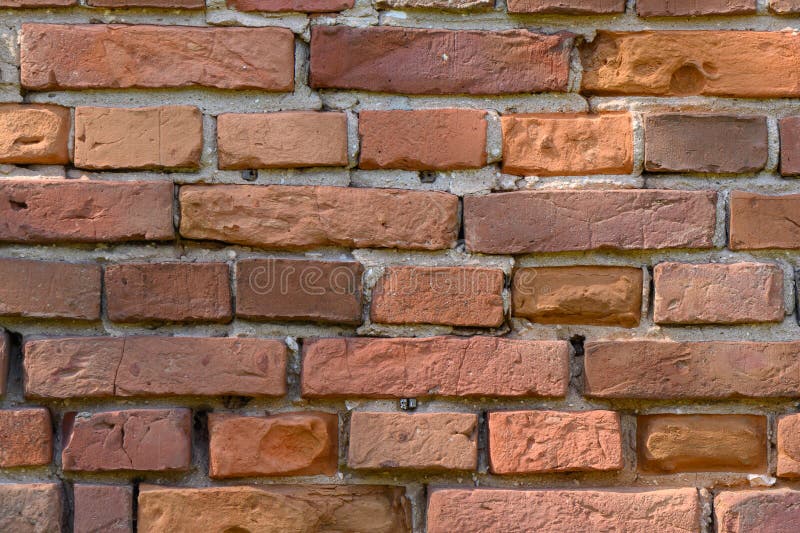 Background of Old Red Brick Wall Brick 7 Stock Image - Image of ...
