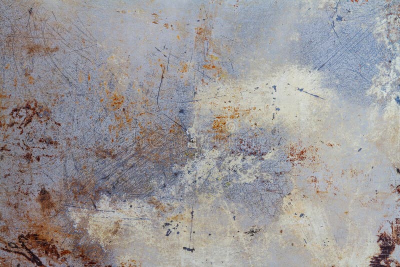 Background, Old Scratched Surface with Rust Stains Stock Image - Image ...