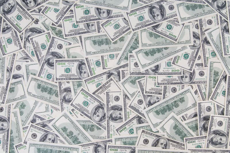 Background of Old Styled Hundred Dollar Bills Stock Image - Image of ...