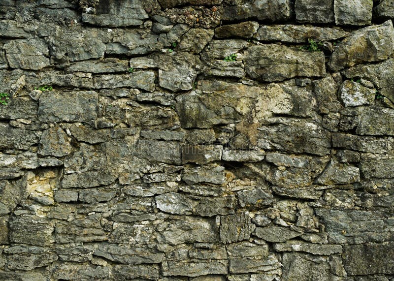Background of Old Und Ruined Stone Wall Stock Image - Image of ...