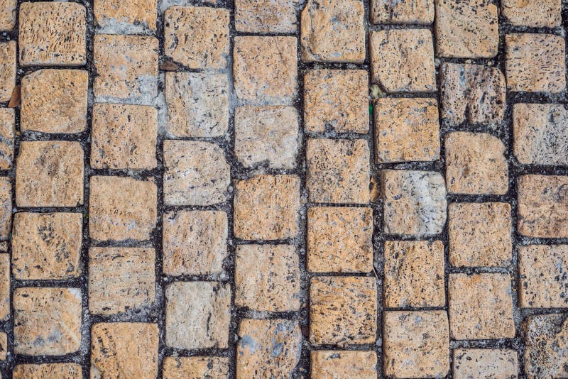Background of Old Vintage Square Bricks, Texture Stock Image - Image of ...