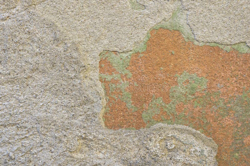 Background of Old Wall with Collapsed Plaster. Texture of Shabby ...
