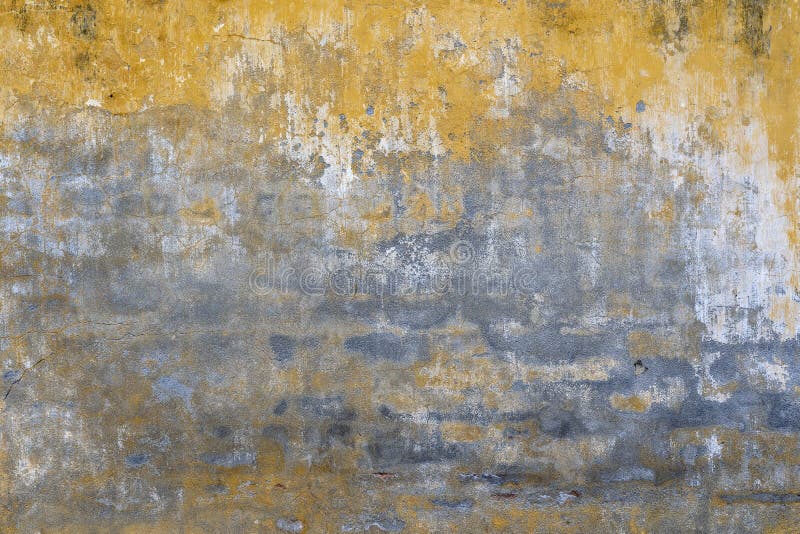Background of Old Yellow Painted Wall Texture Stock Photo - Image of ...