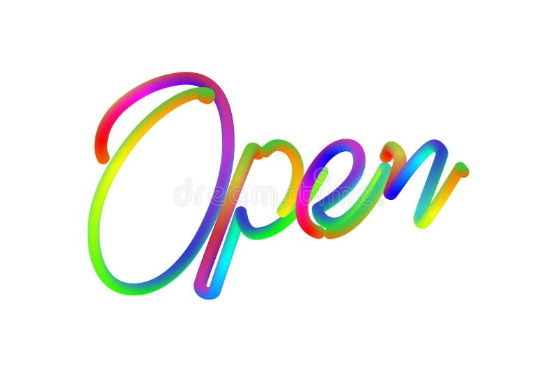 Background with Open Letters. 3D Effect Style Stock Vector ...