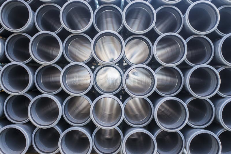 Background of Orange Plastic Sewage Pipes Used at the Building Site ...