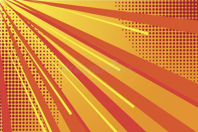 Background from Orange Rays. Retro Vector Sunbeams. Yellow Explosion ...