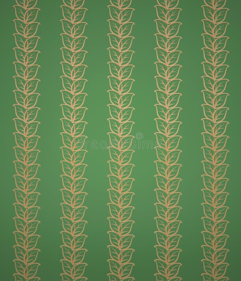 Background with Ornamental Leaves Stock Illustration - Illustration of ...