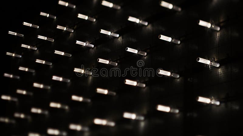 Background is Out of LED Bulbs. White Light, Monochrome Photo Stock ...