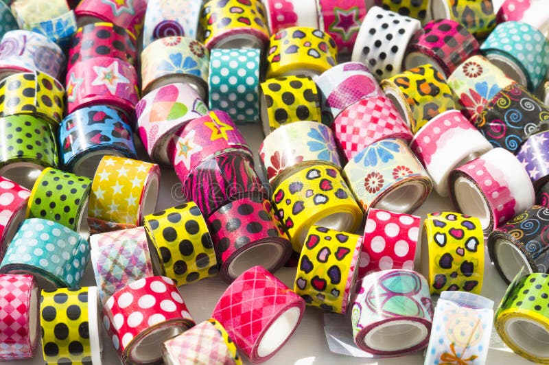 Background of Packing Tapes with a Pattern Stock Photo - Image of ...