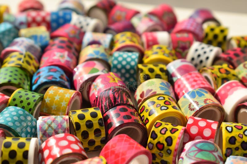 Background of Packing Tapes with a Pattern Stock Photo - Image of ...