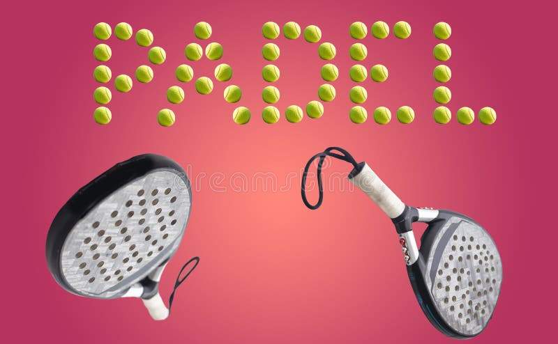 Background of Padel Racket and Ball on Artificial Top View. Stock Photo ...