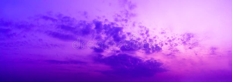 Background of Panorama Twilight Purple Sky and Clouds Stock Image ...