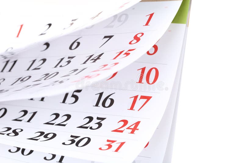 Calendar page stock image. Image of concept, diary, paper - 198167463