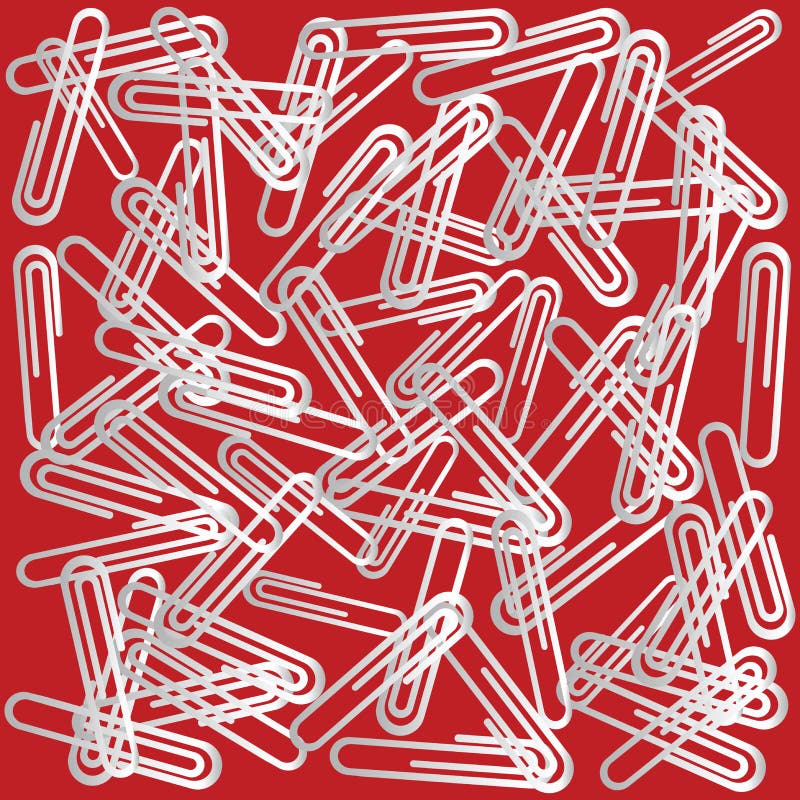 Background with Paper Clips Stock Illustration - Illustration of curve ...