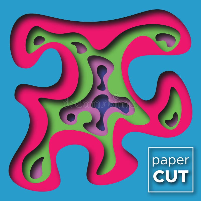 Background with Paper Cut Shapes Stock Vector - Illustration of layer ...
