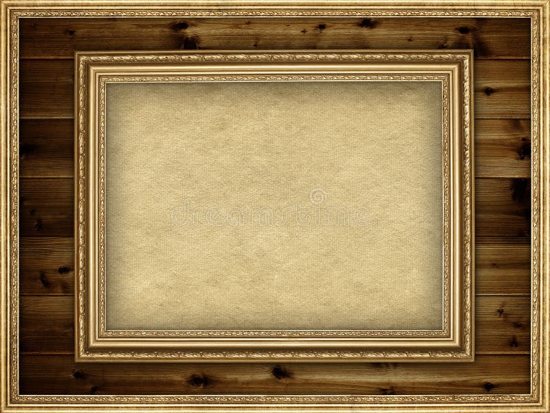 Background - Paper Sheet in Picture Frame on Planks Stock Image - Image ...