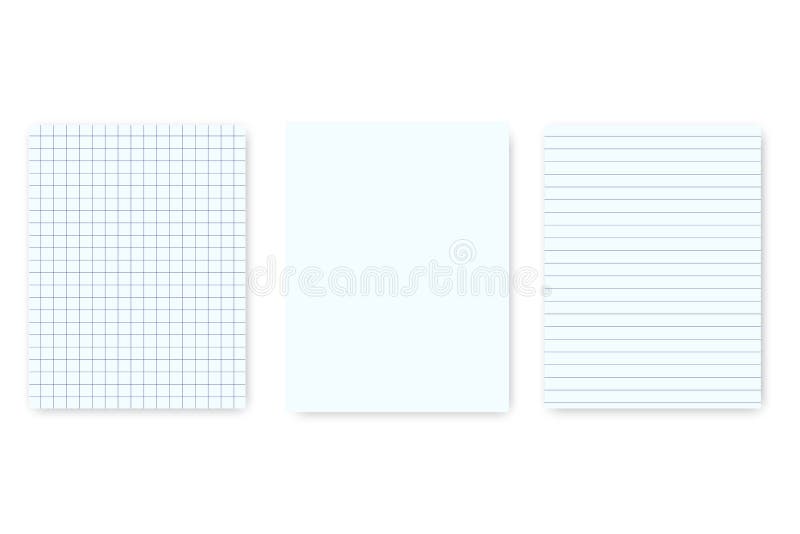 Background from Paper Sheets. Mesh Paper. Checkered and Ruled Sheets ...