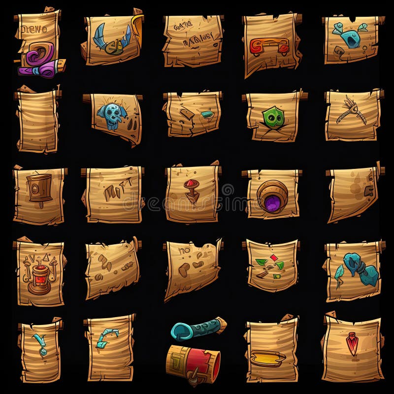 Roll Papyrus Scroll Game Ai Generated Stock Photo - Image of vintage ...