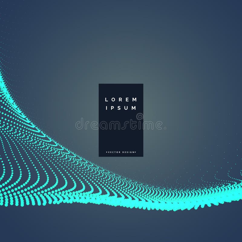 Background with Particles Motion Wave Stock Vector - Illustration of ...