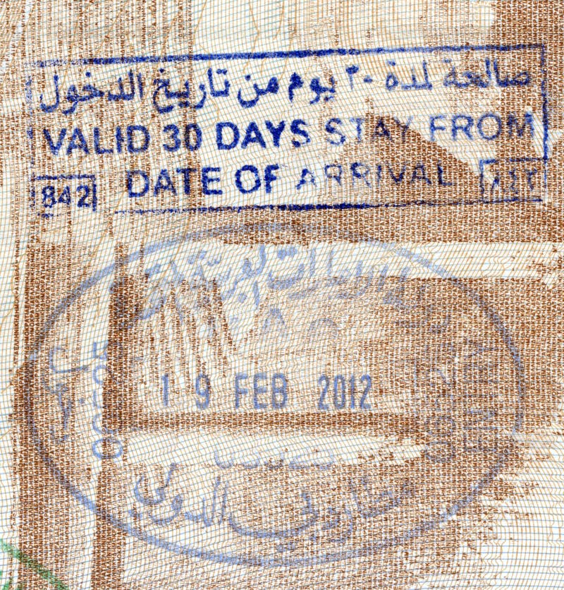 Background of Passport Stamps Closeup Stock Image - Image of ...