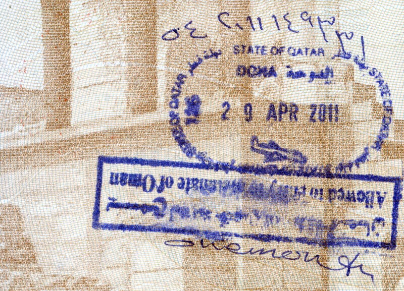 Background of Passport Stamps Closeup Stock Image - Image of arrival ...