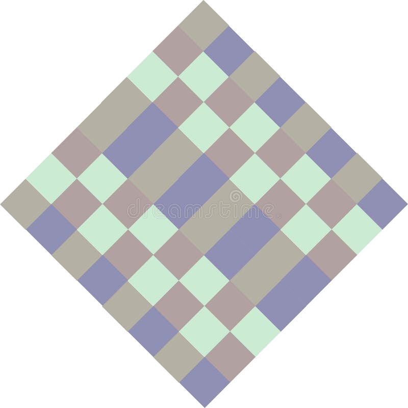Diamond-shaped Checkered Texture in Blue-green Tones Stock Illustration ...